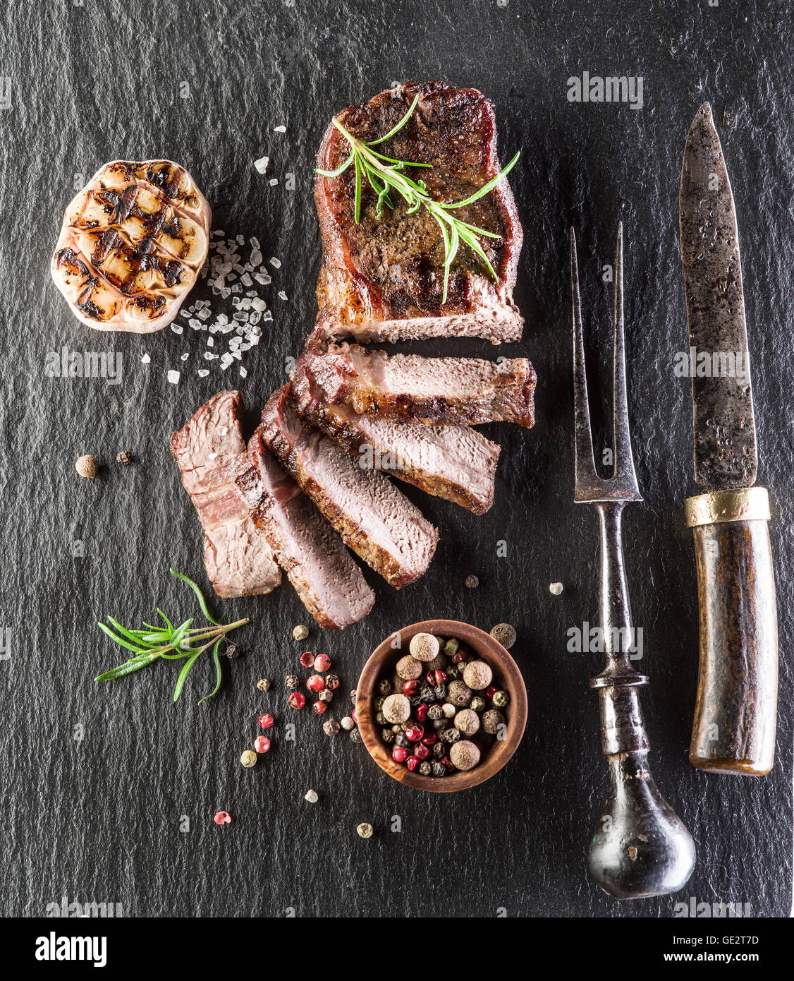 Rib eye steak meal hi-res stock photography and images - Alamy