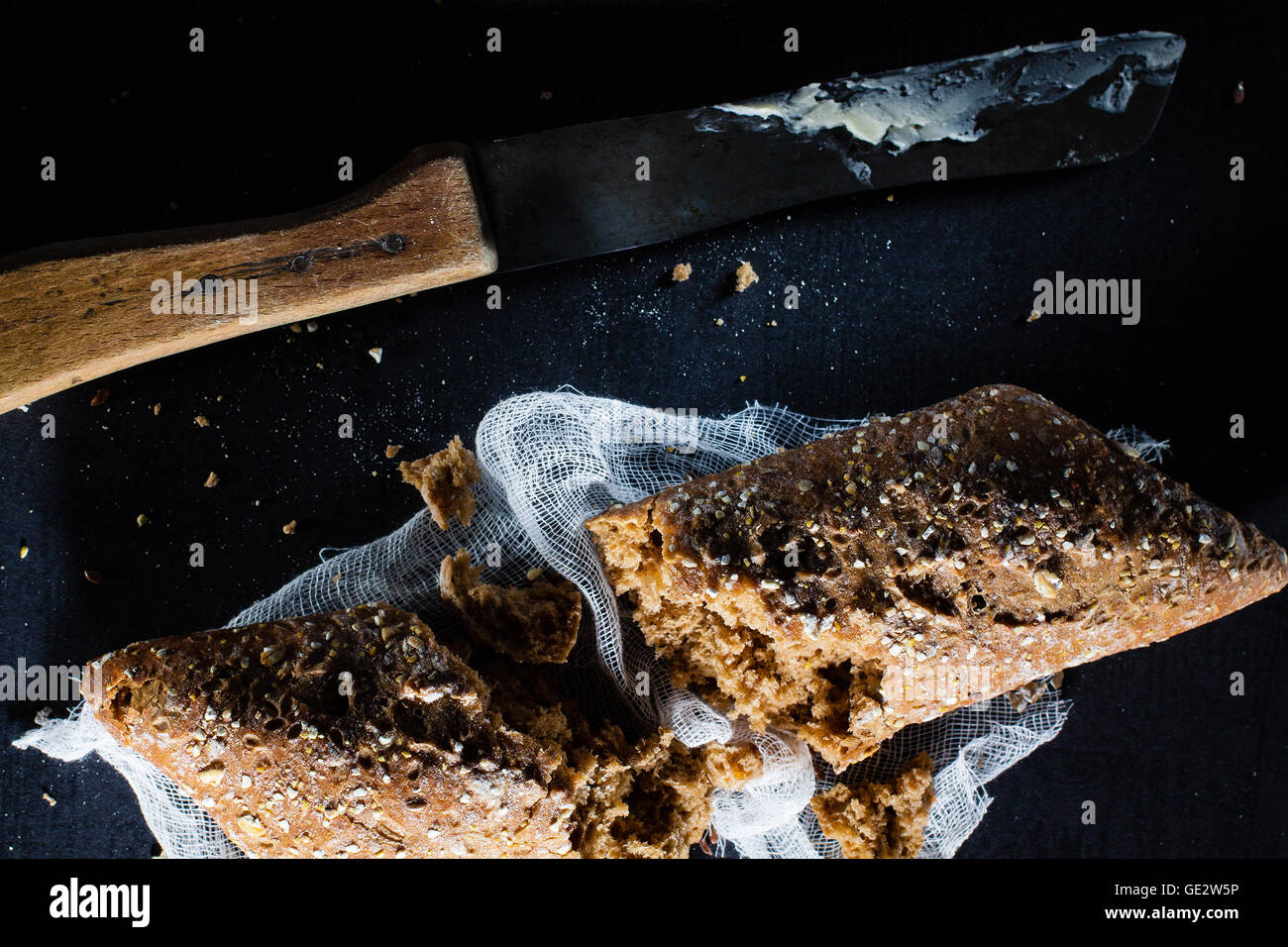 Torn bread roll hi-res stock photography and images - Alamy