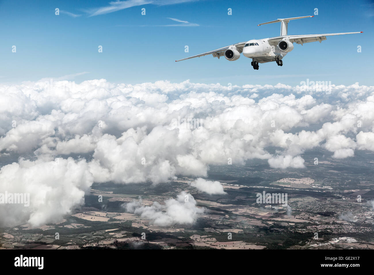 Flight over white clouds hi-res stock photography and images - Alamy
