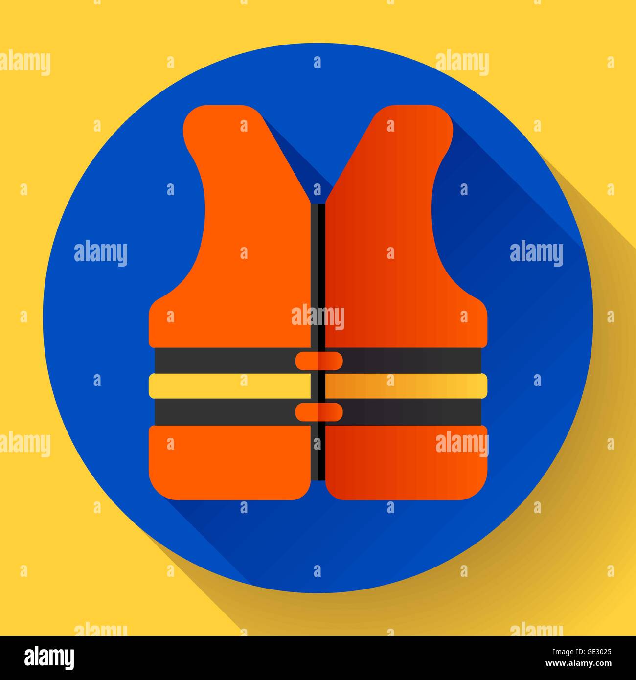 life safety jacket vest icon flat 2.0 vector Stock Vector Image & Art ...