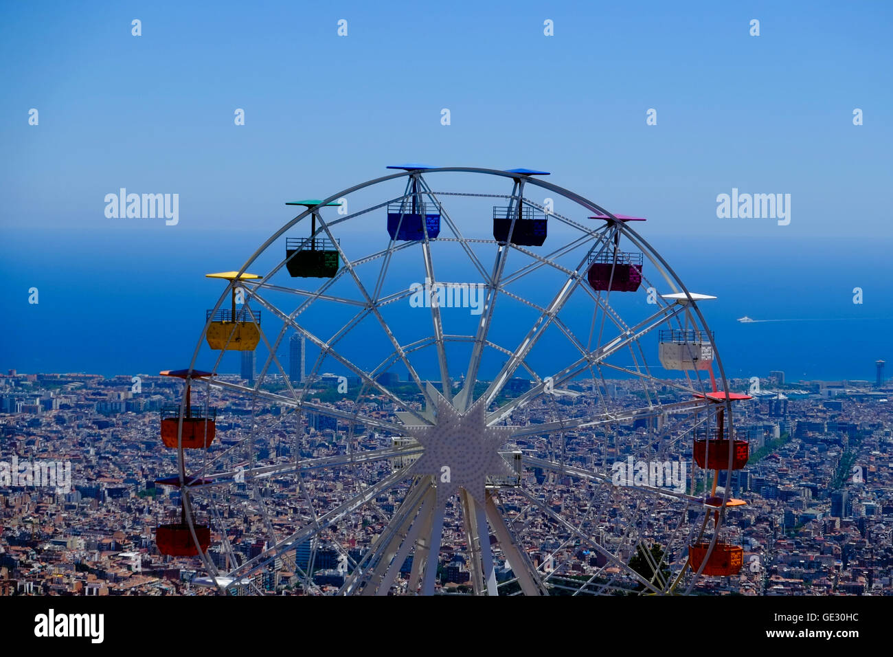 Tibidabo funfair barcelona hi-res stock photography and images - Alamy