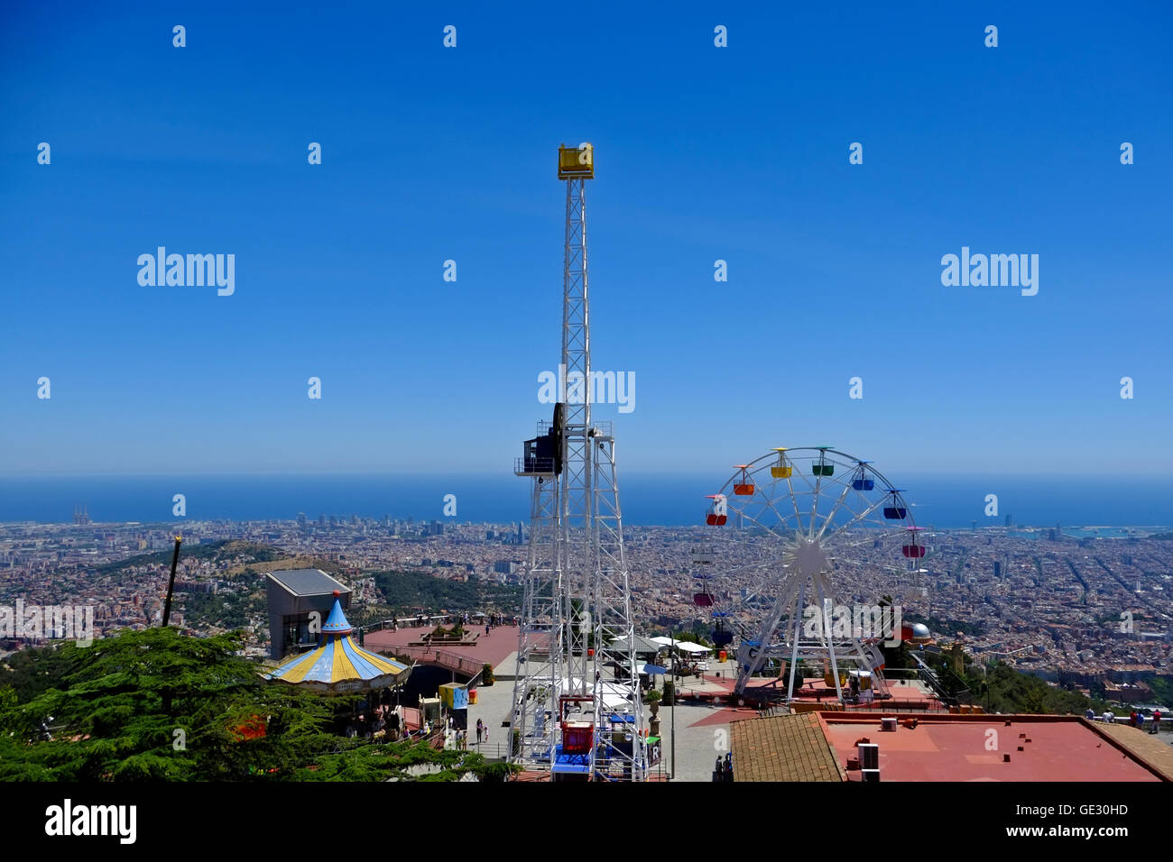 Tibidabo funfair barcelona hi-res stock photography and images - Alamy