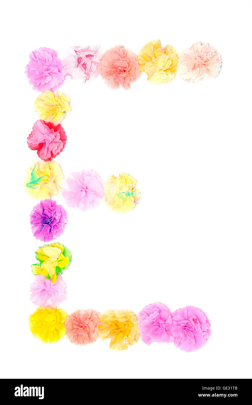 Paper cut flowers background Cut Out Stock Images & Pictures - Alamy