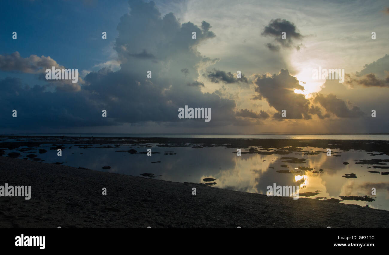 Sunset beach at Pangandaran, Indonesia Stock Photo - Alamy