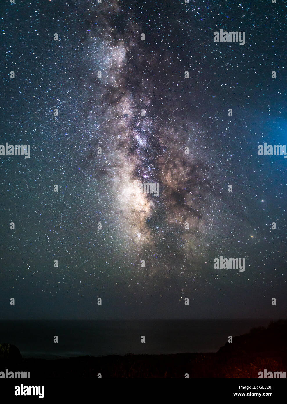 Million star and Amazing Milky Way over Pigeon Point Lighthouse Stock ...