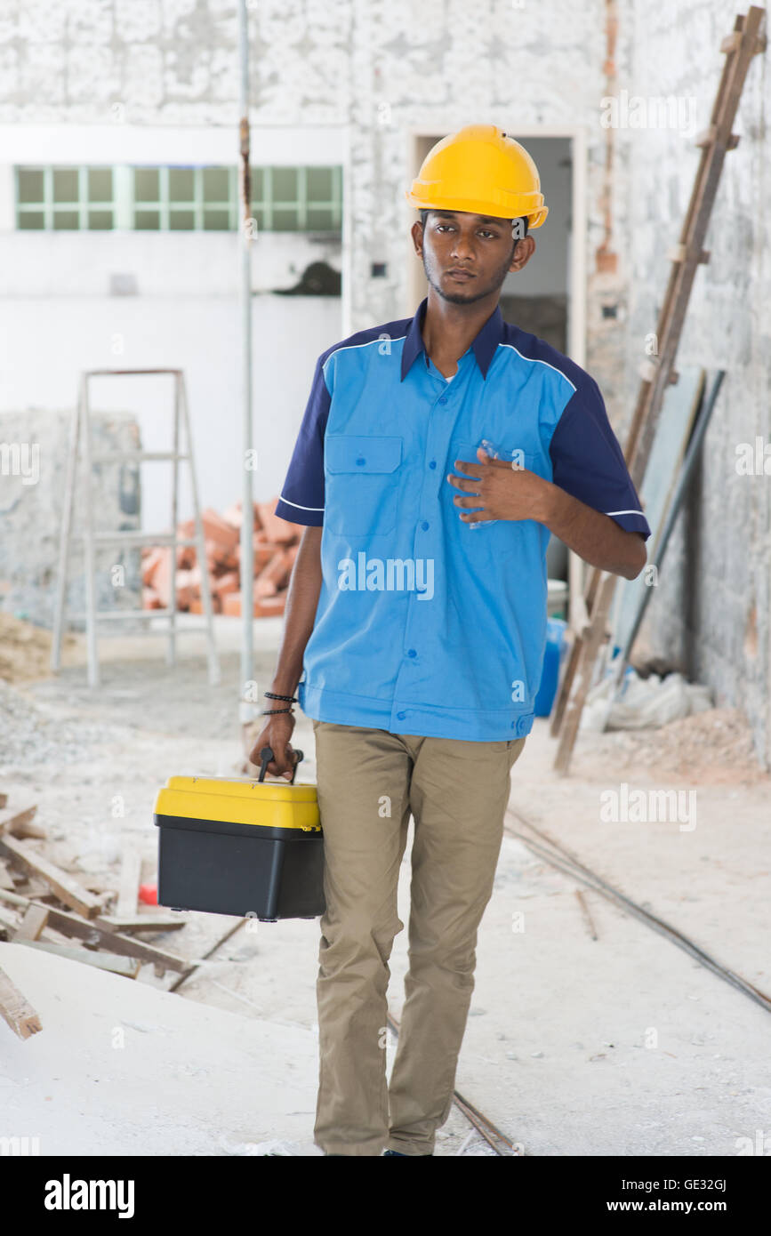 indian male contractor on site Stock Photo - Alamy