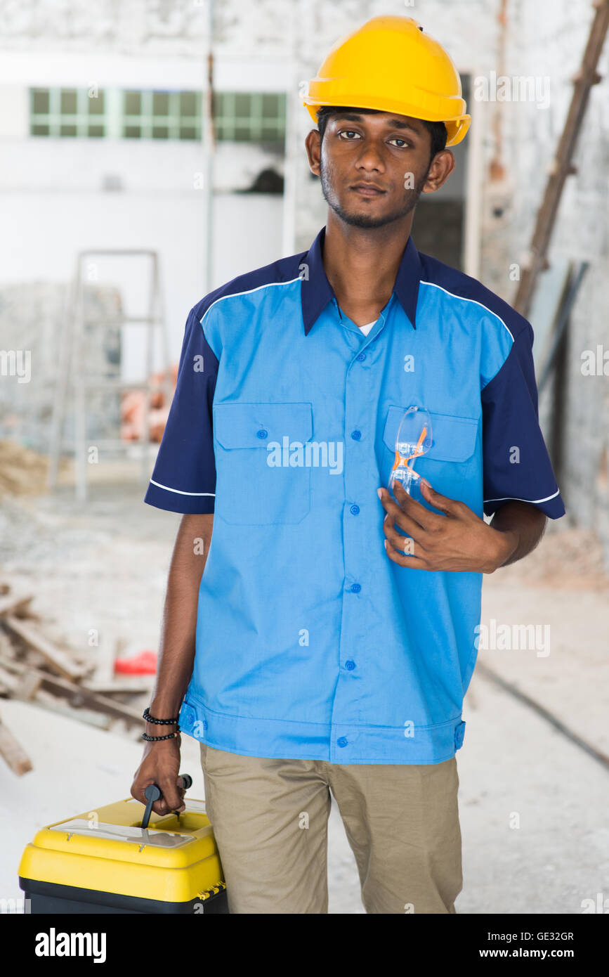 indian male contractor on site Stock Photo - Alamy