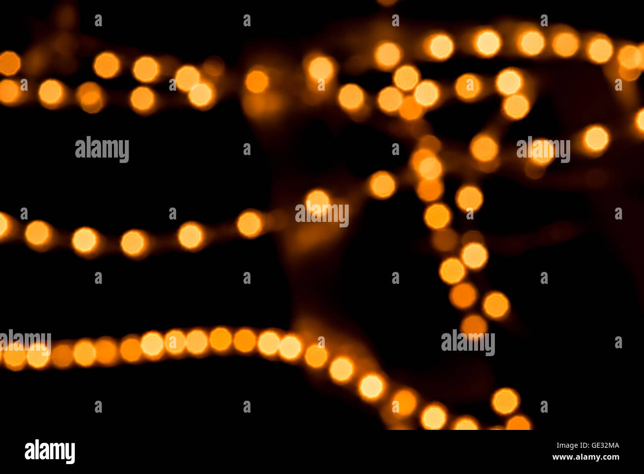 Abstract golden background, circular bokeh, out of focus lights Stock ...