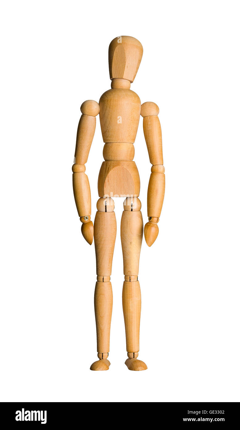 Wooden mannequin isolated Stock Photo - Alamy