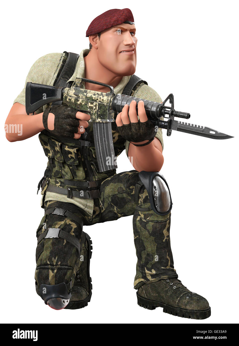 war soldier cartoon Stock Photo - Alamy