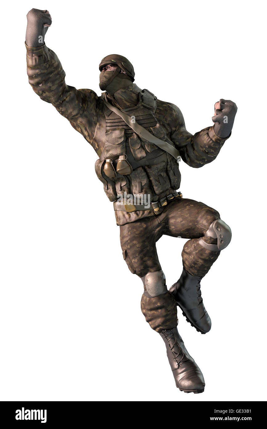 Cartoon Illustration Army Soldier Boy Stock Photos & Cartoon ...