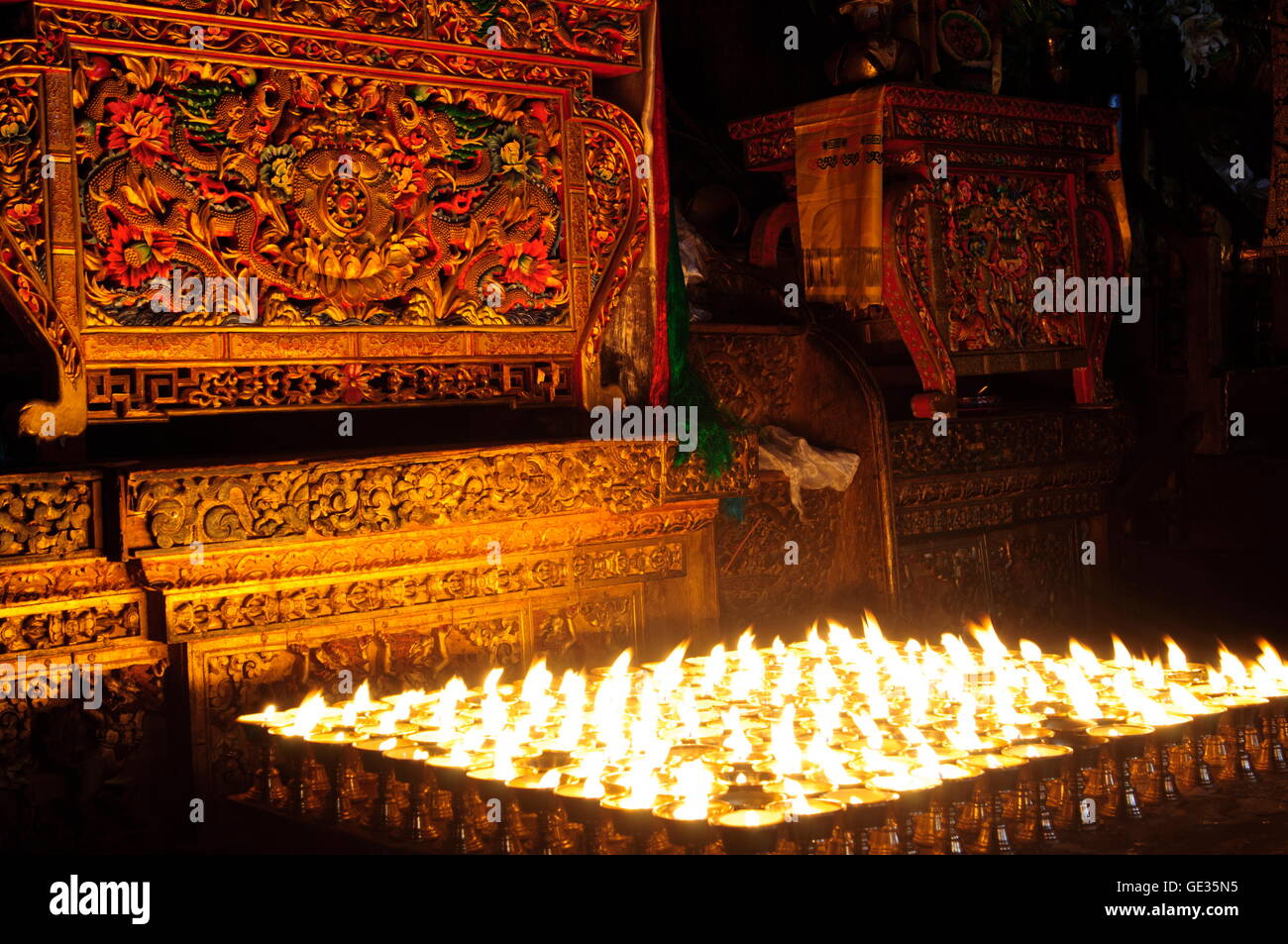 geography / travel, China, Tibet, Sakya, monastery, interior view ...