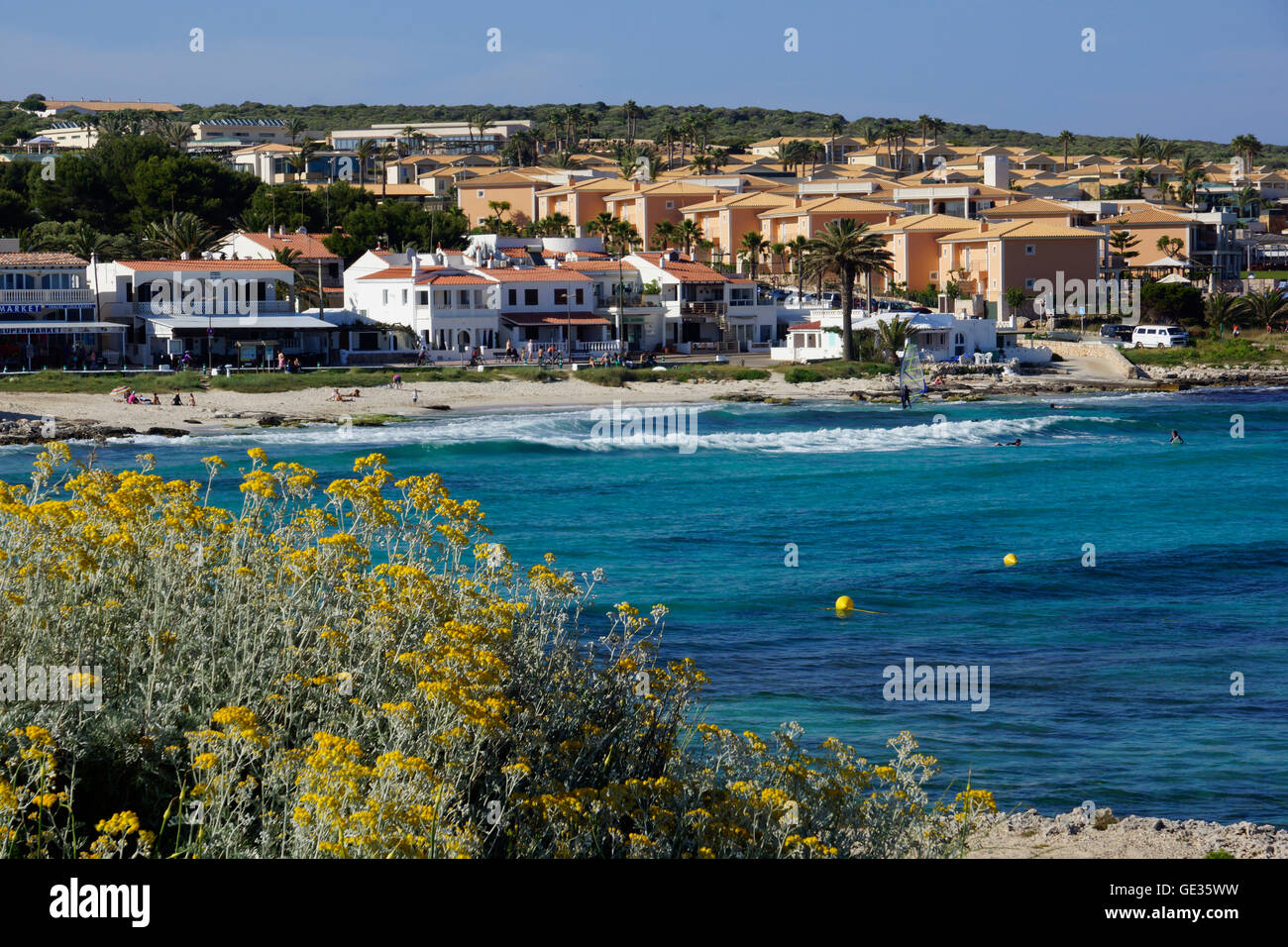 geography / travel, Spain, Balearic Islds., Menorca, Punta Prima: Beach ...
