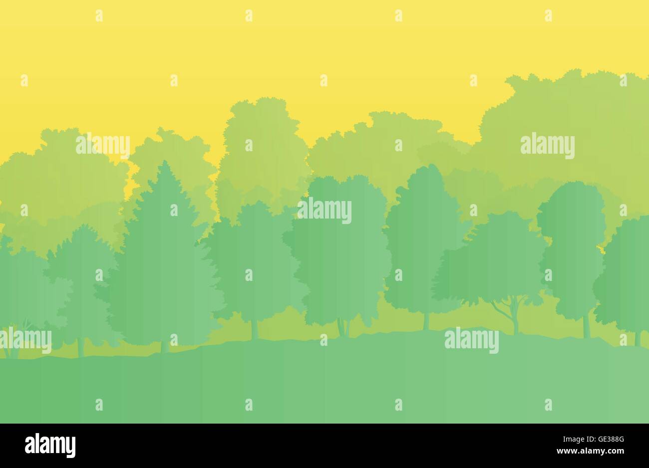 Forest trees abstract vector background landscape Stock Vector Image ...