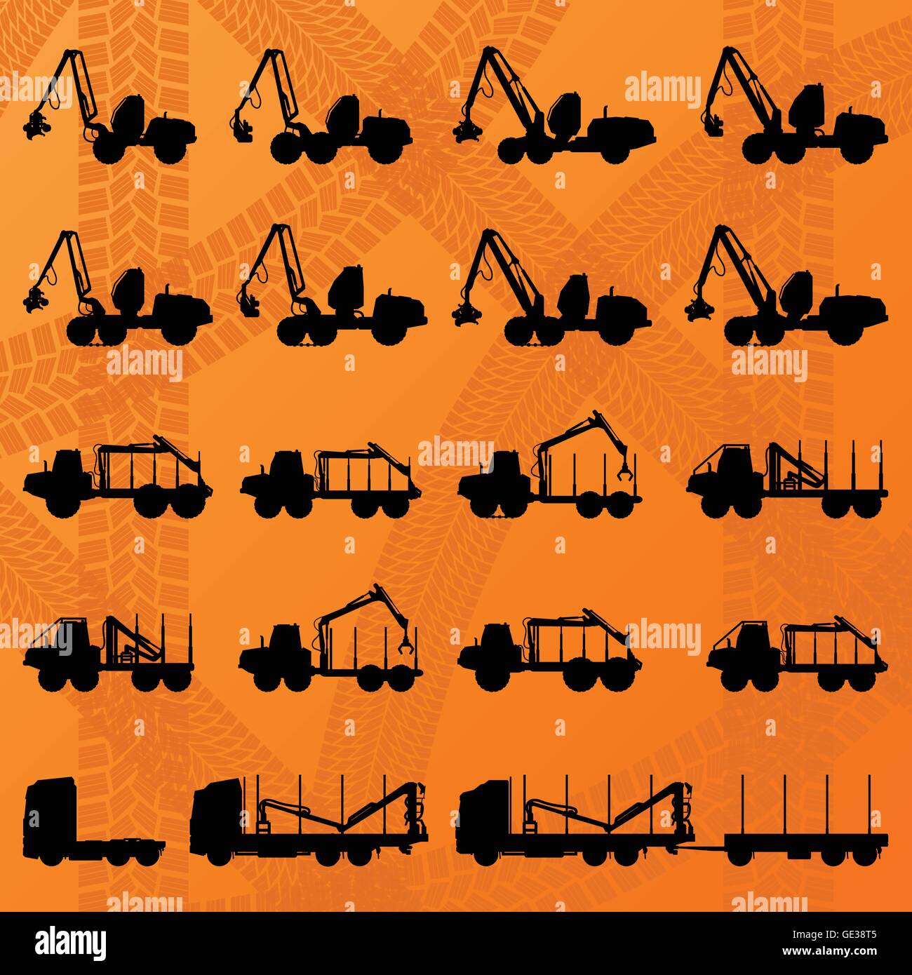 Forestry Tractors Stock Vector Images Alamy