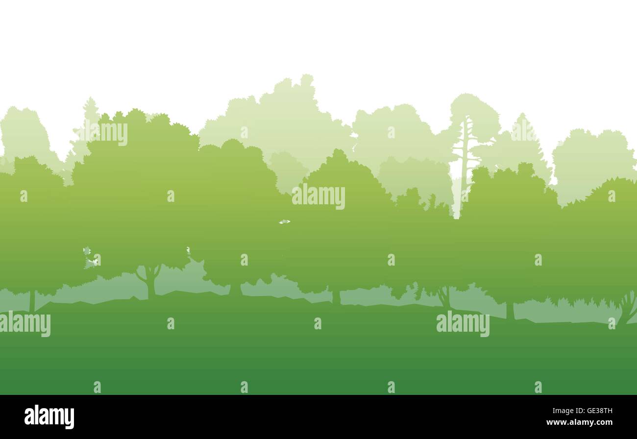 Forest trees abstract vector background landscape Stock Vector Image ...