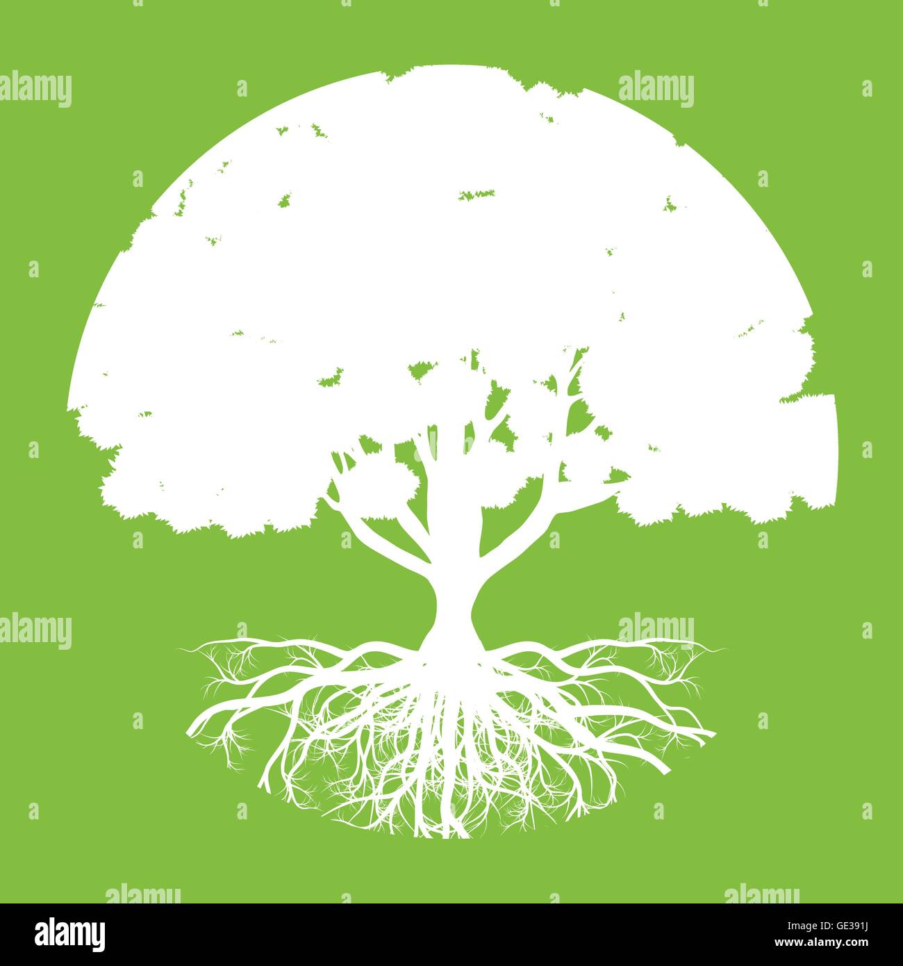 Tree of life vector background abstract ecology concept round shape ...