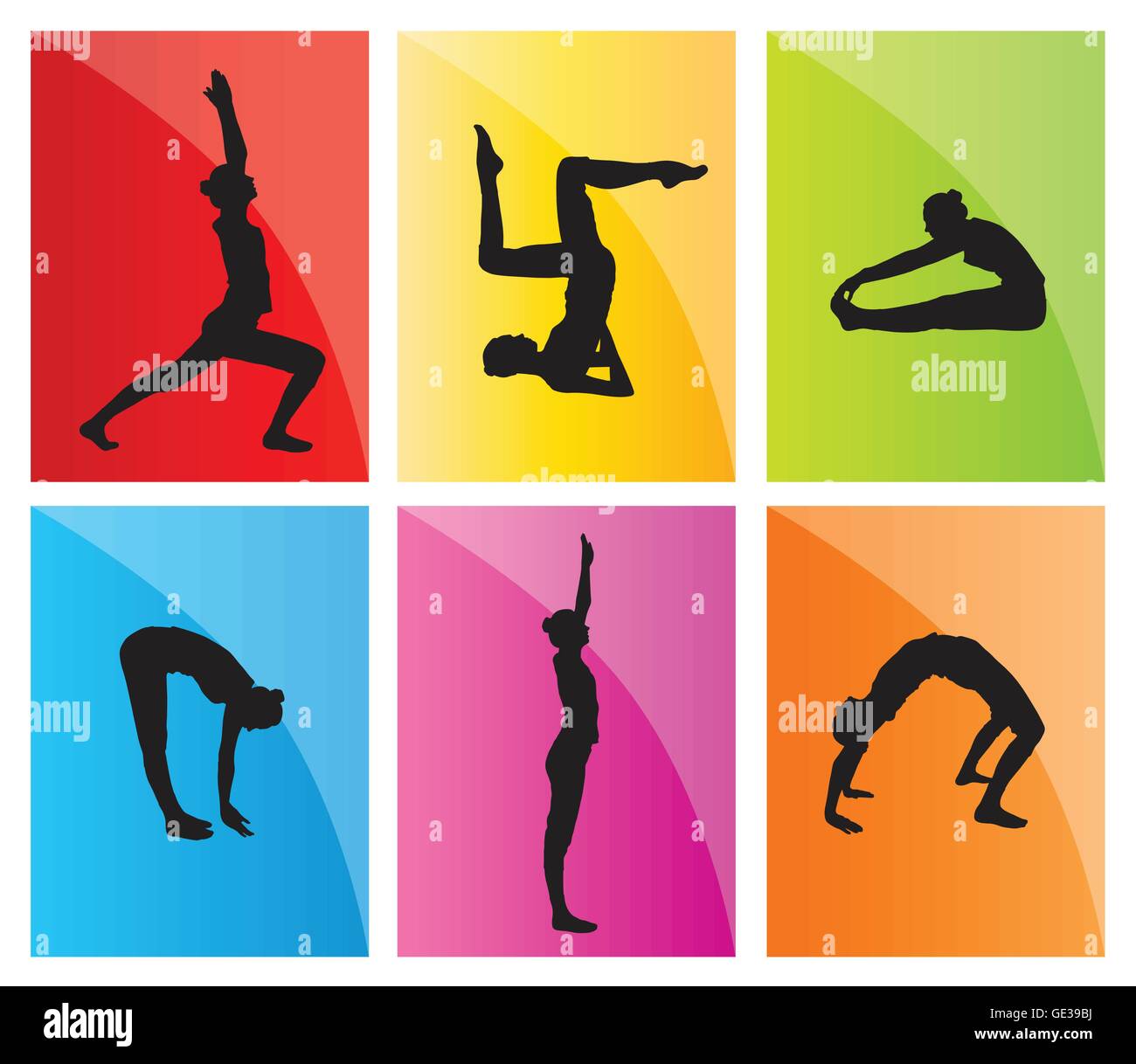 Yoga vector background set for poster Stock Vector Image & Art - Alamy
