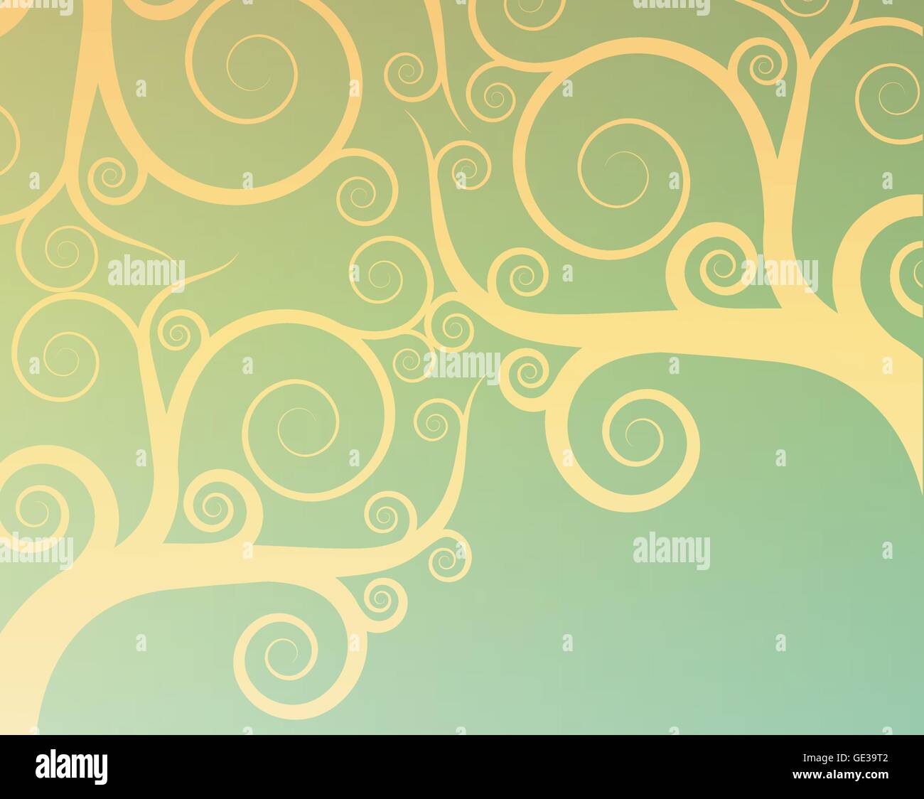 Vintage abstract tree swirl vector background for poster Stock Vector ...