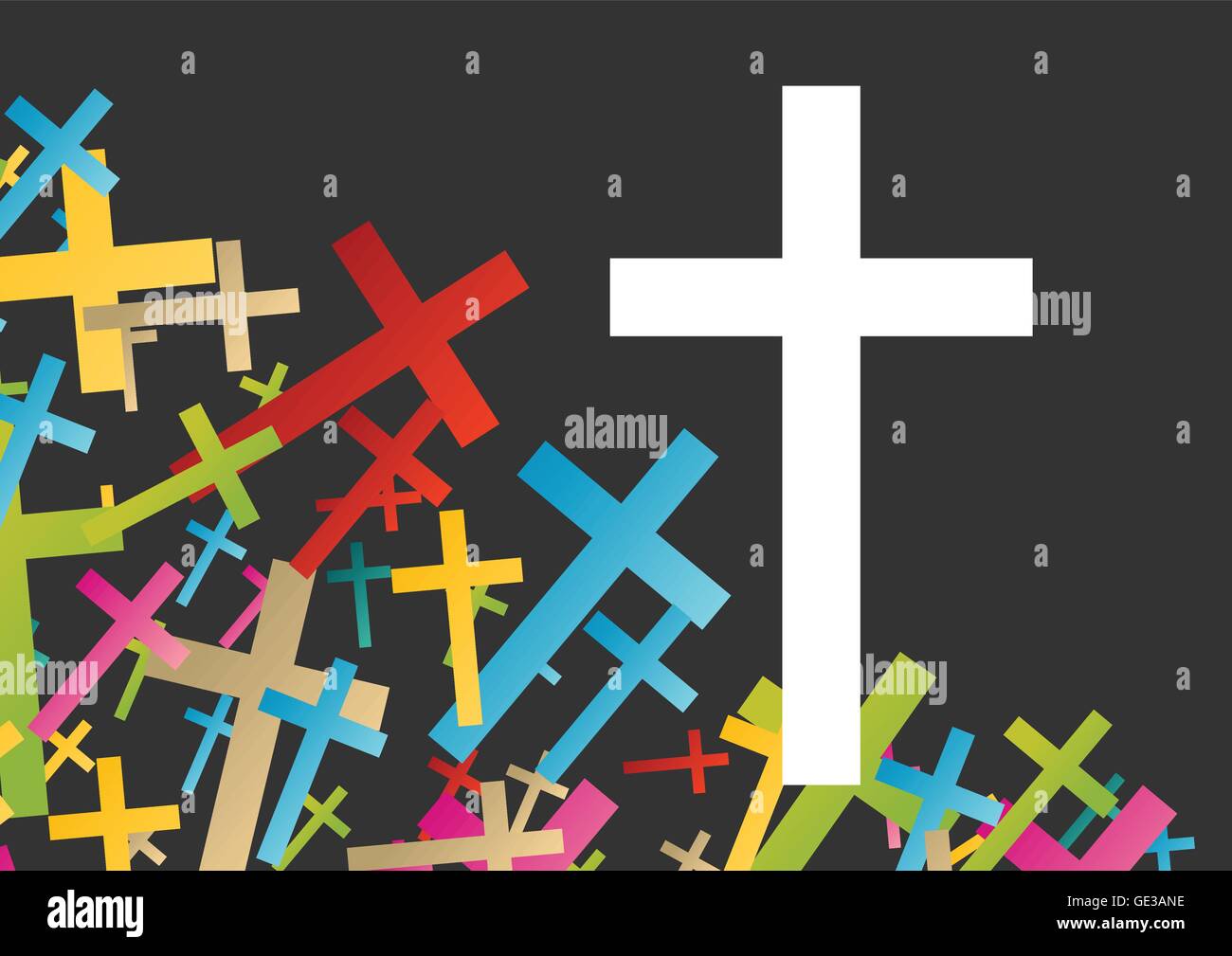 Christianity religion cross concept abstract background vector ...