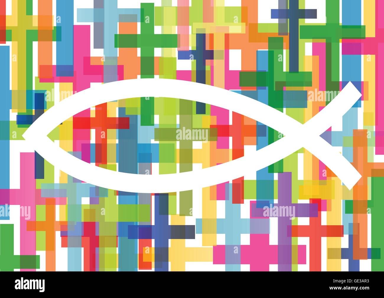 Christian fish Jesus symbol abstract vector background concept ...