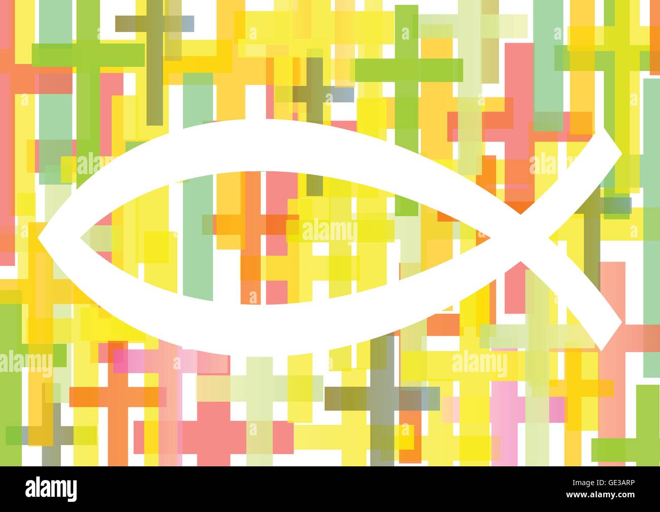 Christian fish Jesus symbol abstract vector background concept ...
