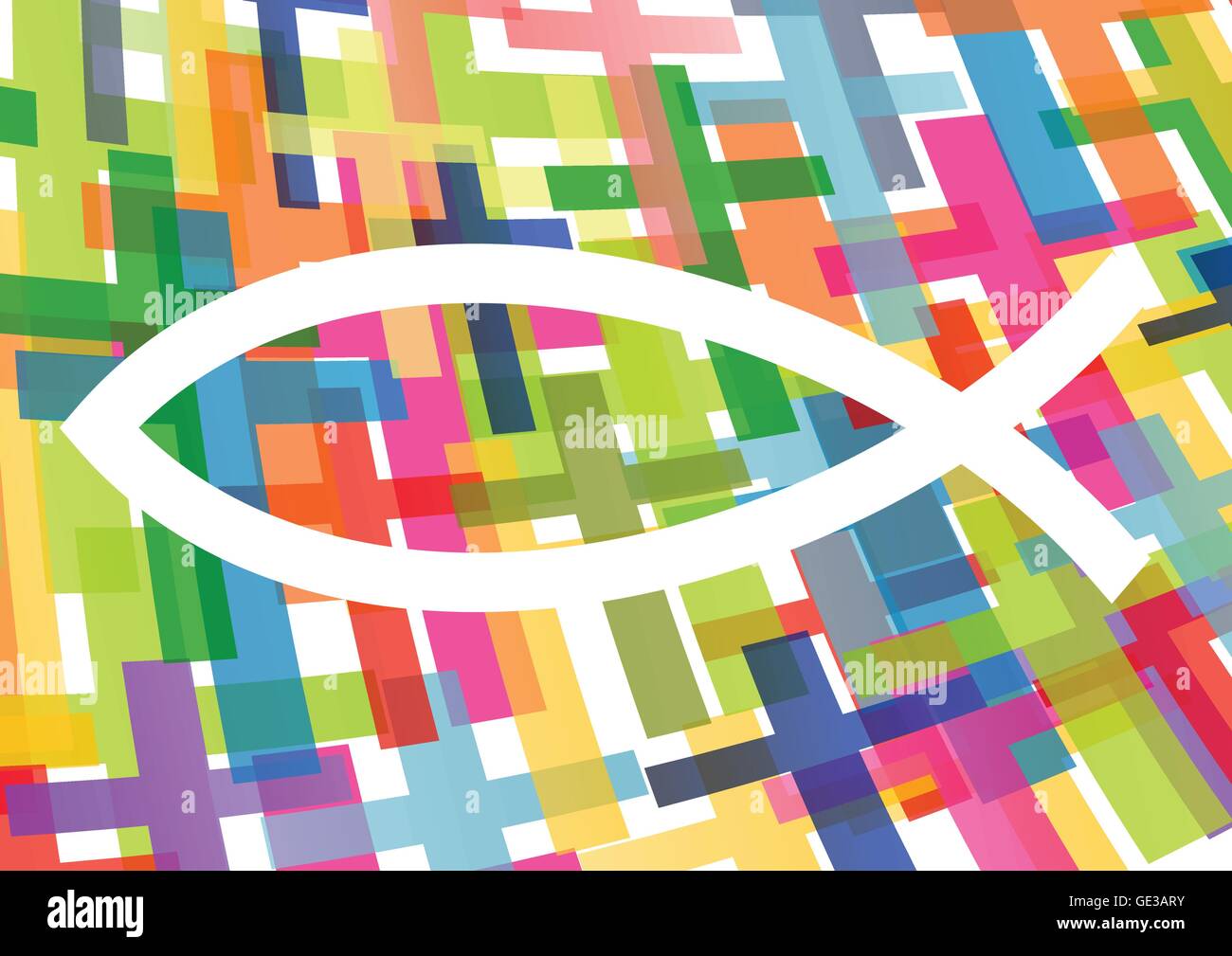 Christian fish Jesus symbol abstract vector background concept ...