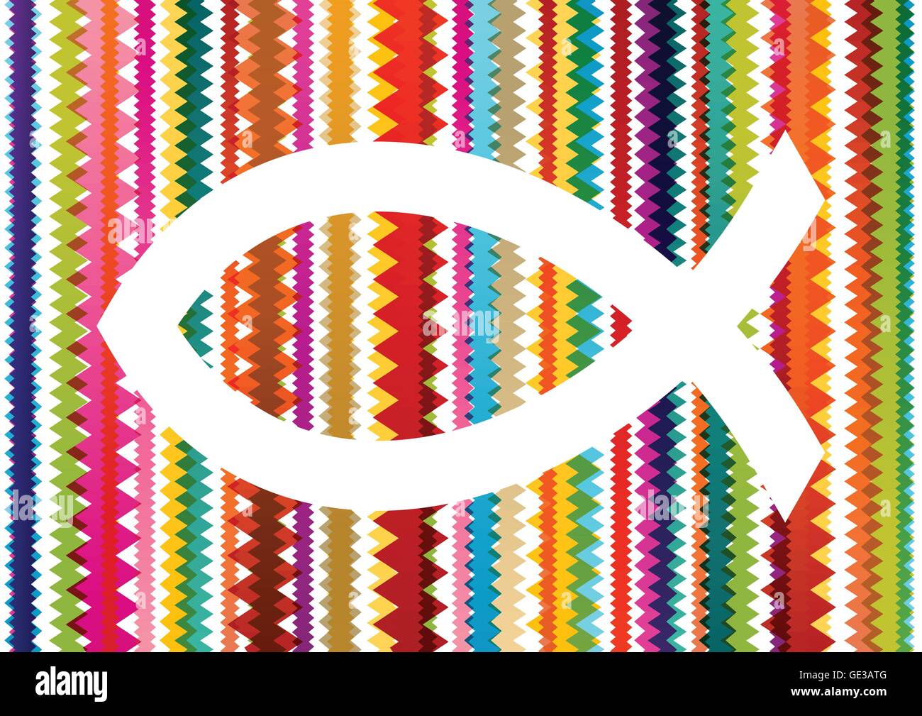 Christian fish abstract vector background concept illustration Stock ...