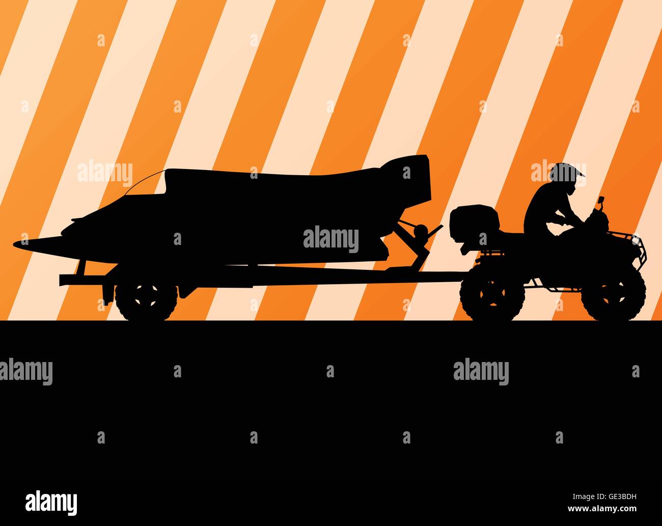 Orange speedboat Stock Vector Images - Alamy