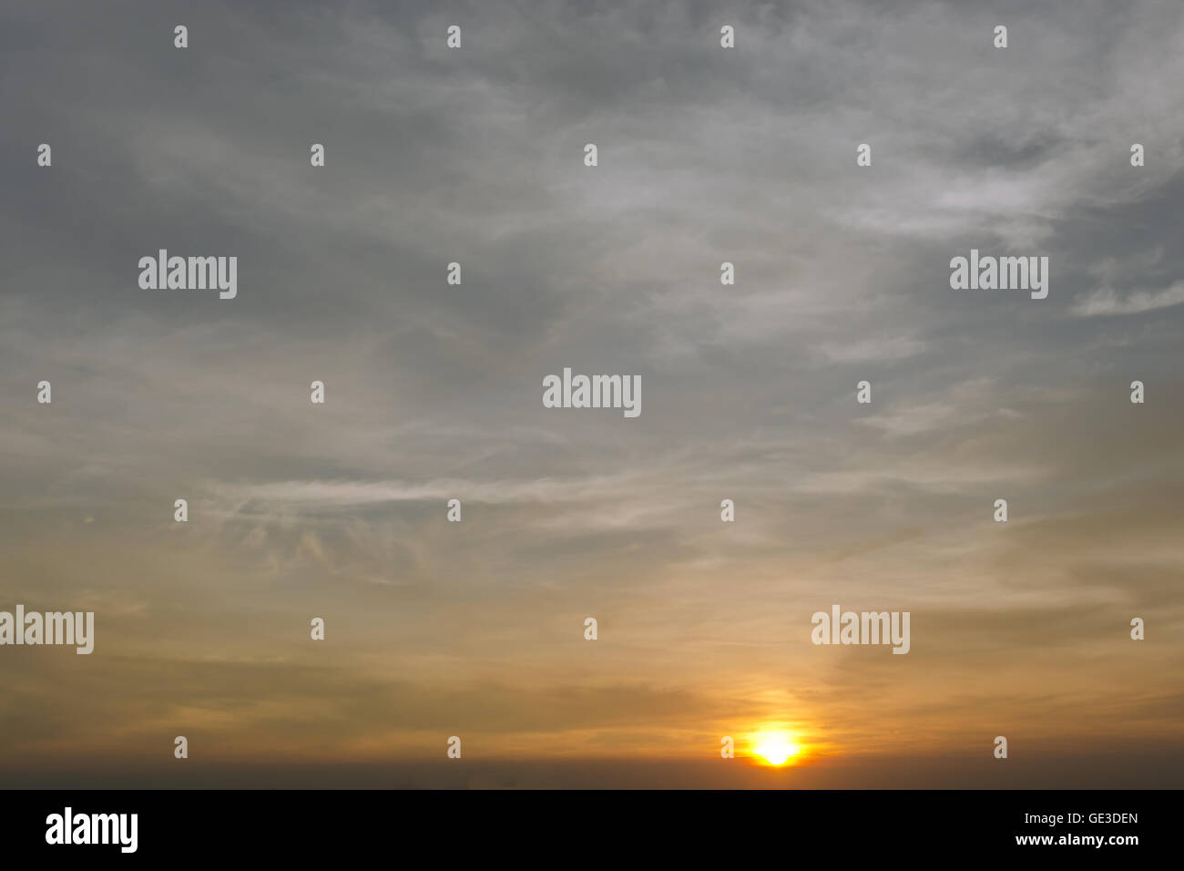 Evening sunset time with beautiful cloud scene Stock Photo - Alamy