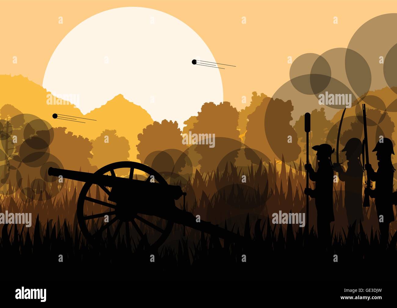 Civil war field gun Stock Vector Images - Alamy