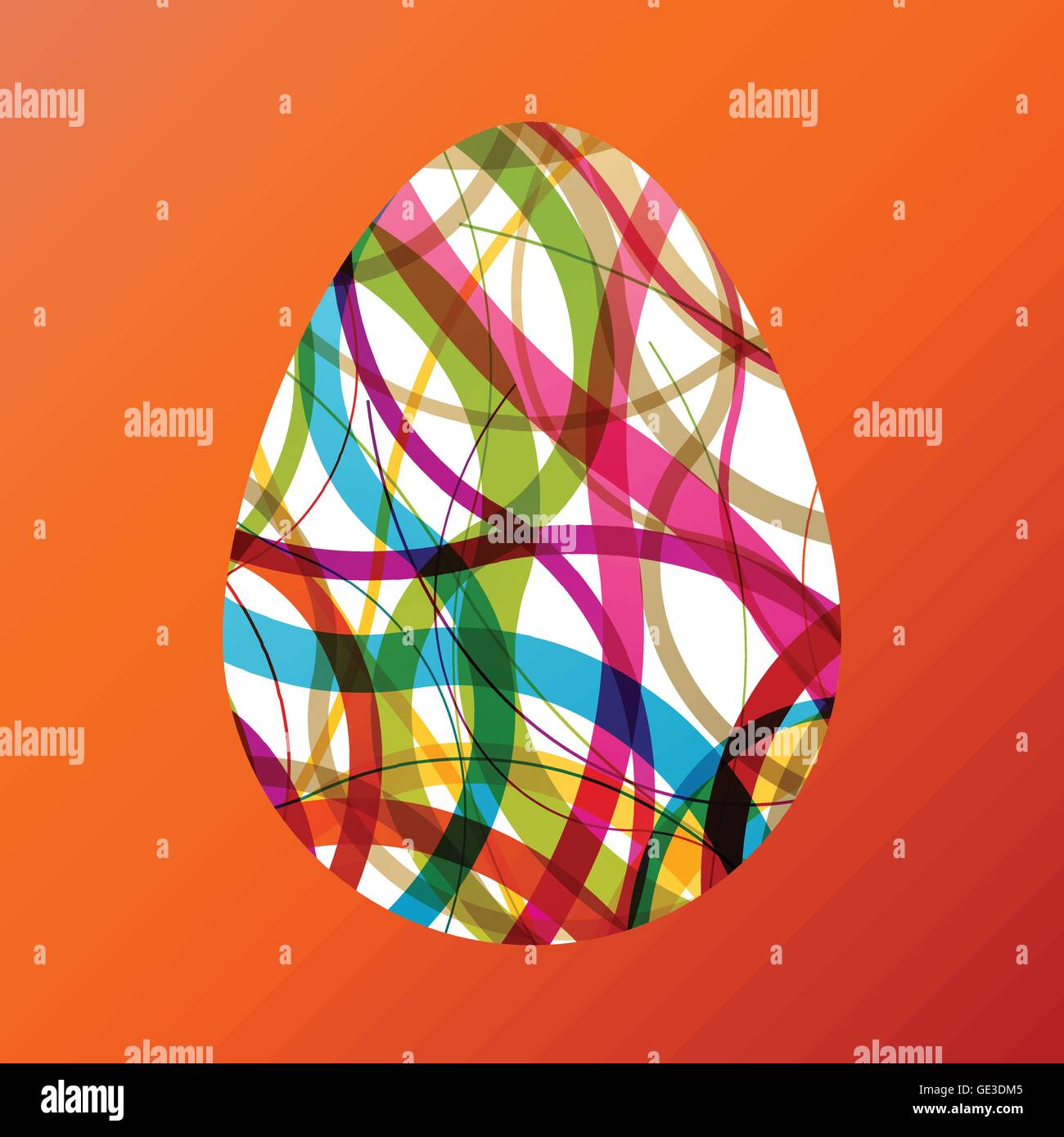Easter egg fresh spring color line abstract background illustration ...