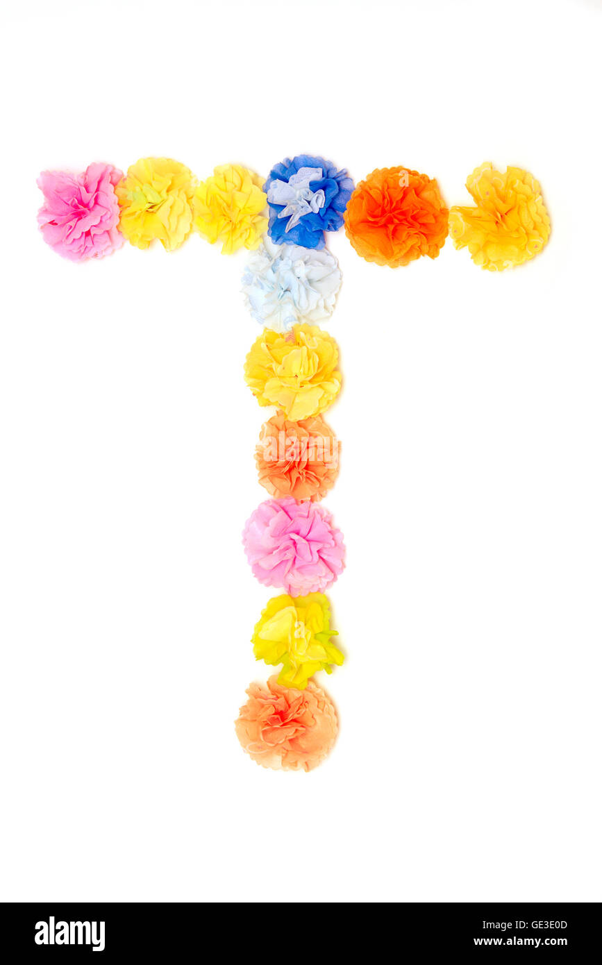 Colorful paper craft work of flowers as alphabet Stock Photo - Alamy