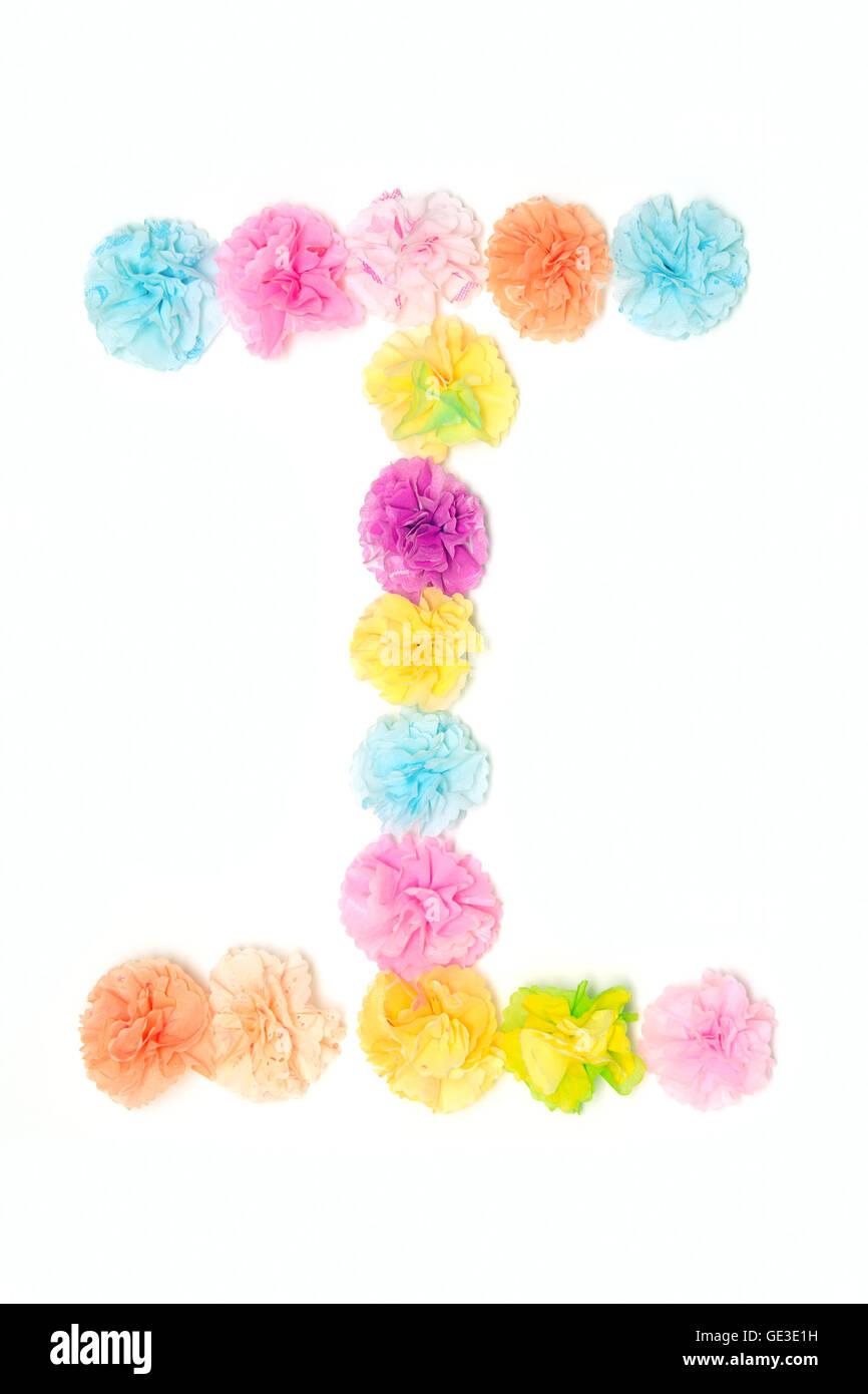 Colorful paper craft work of flowers as alphabet Stock Photo - Alamy