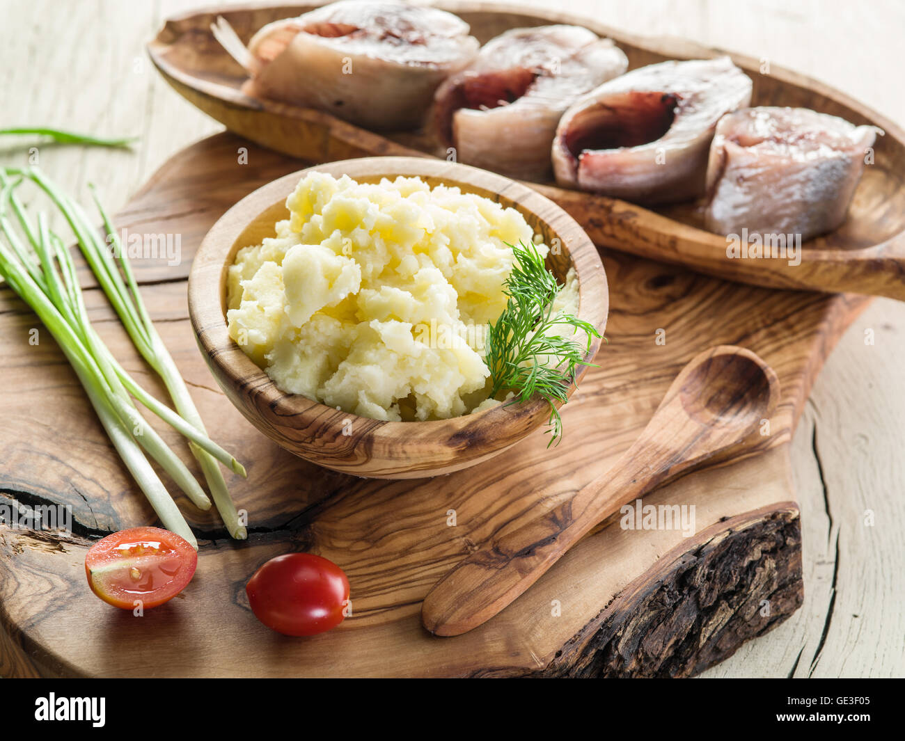 Herring with mashed potato hi-res stock photography and images - Alamy