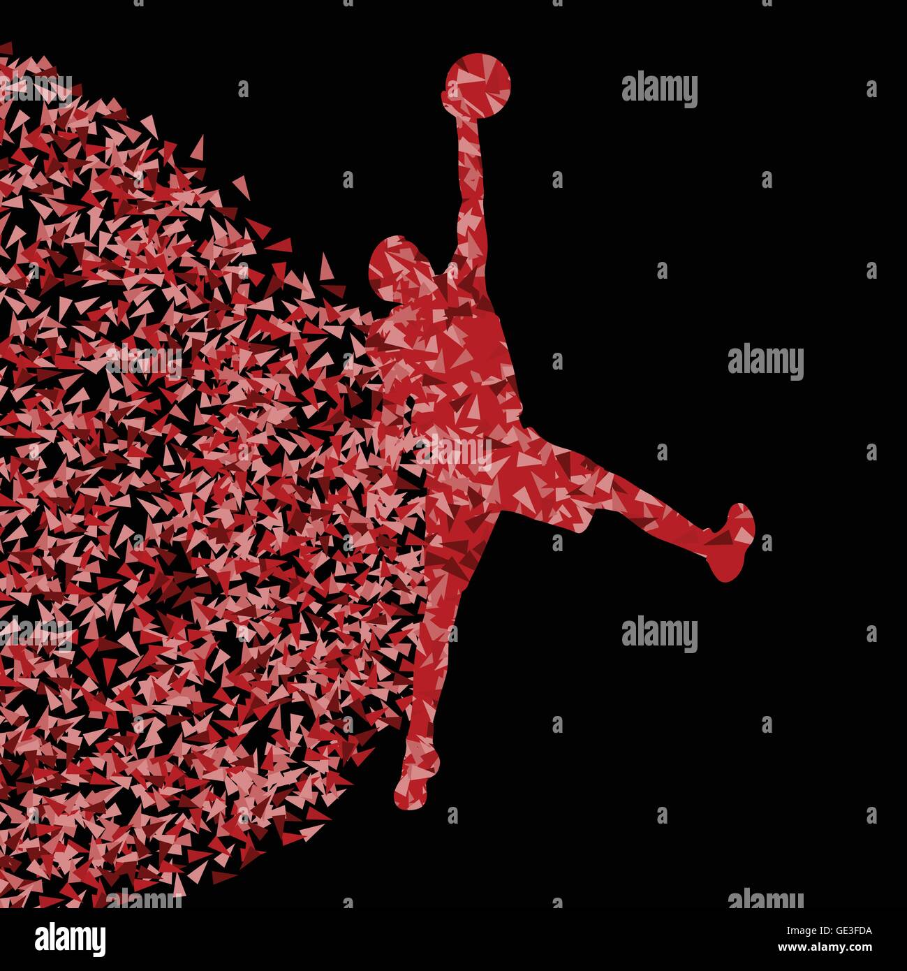 Basketball player winner vector background concept isolated on black ...