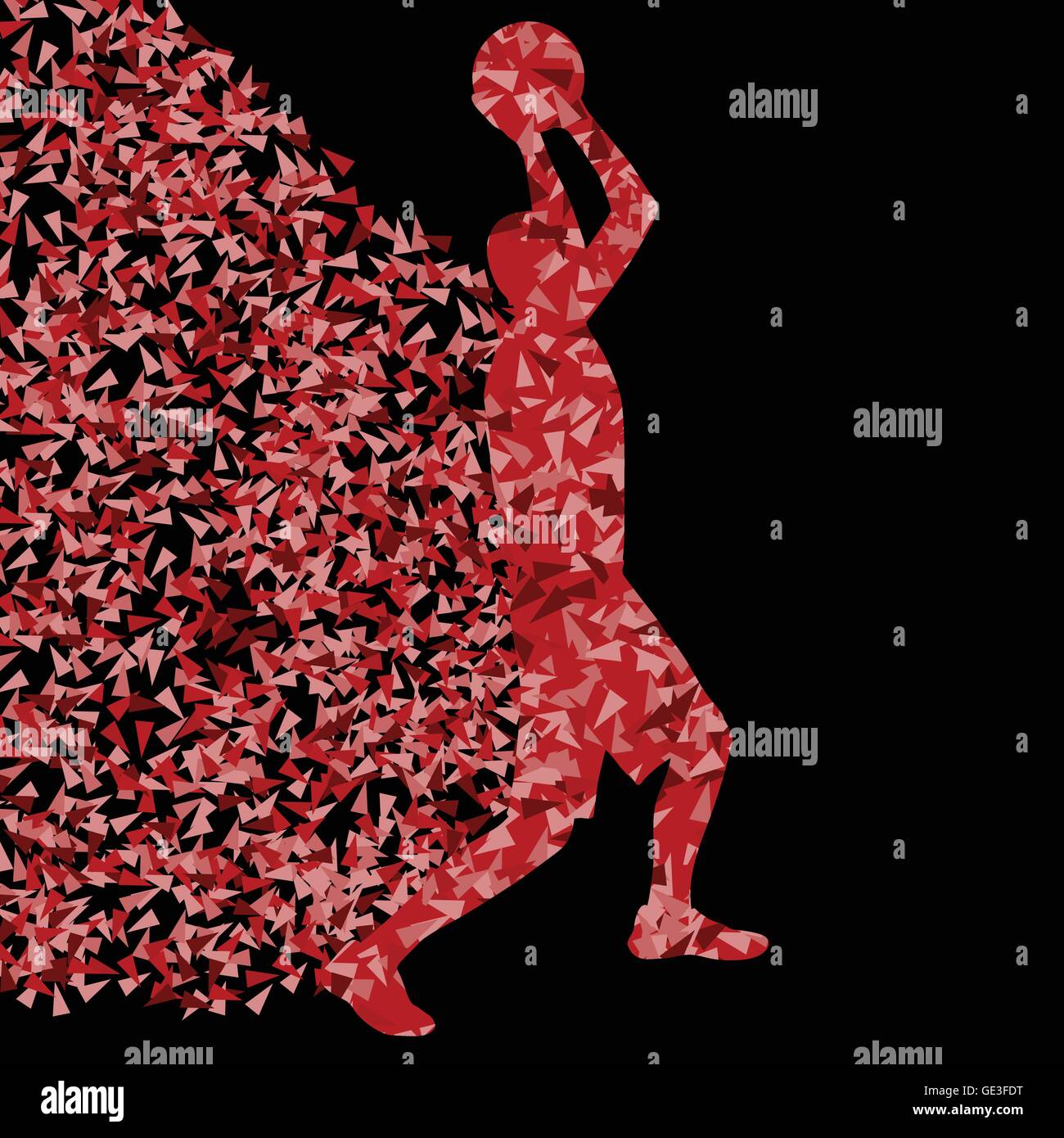 Basketball player winner vector background concept isolated on black ...