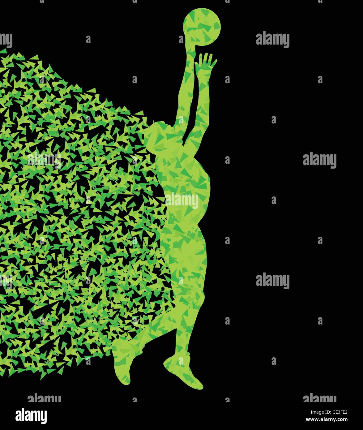 Basketball player winner vector background concept isolated on black ...