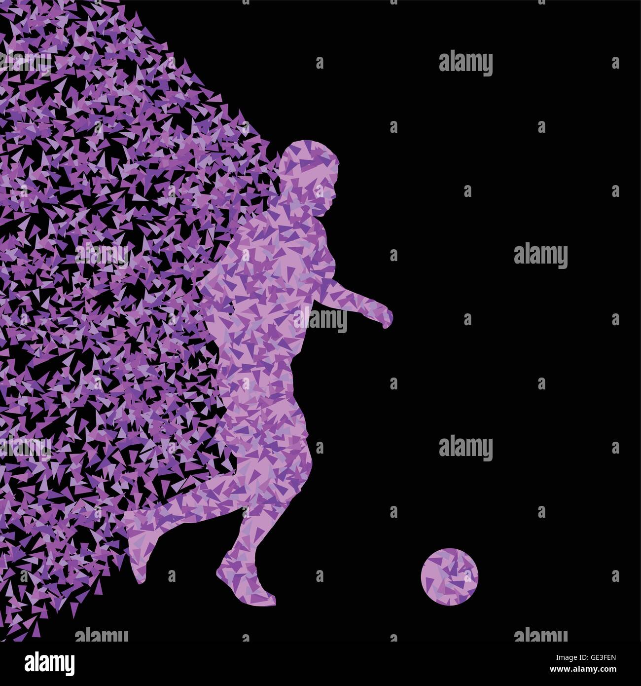 Soccer player winner vector background concept isolated on black made ...