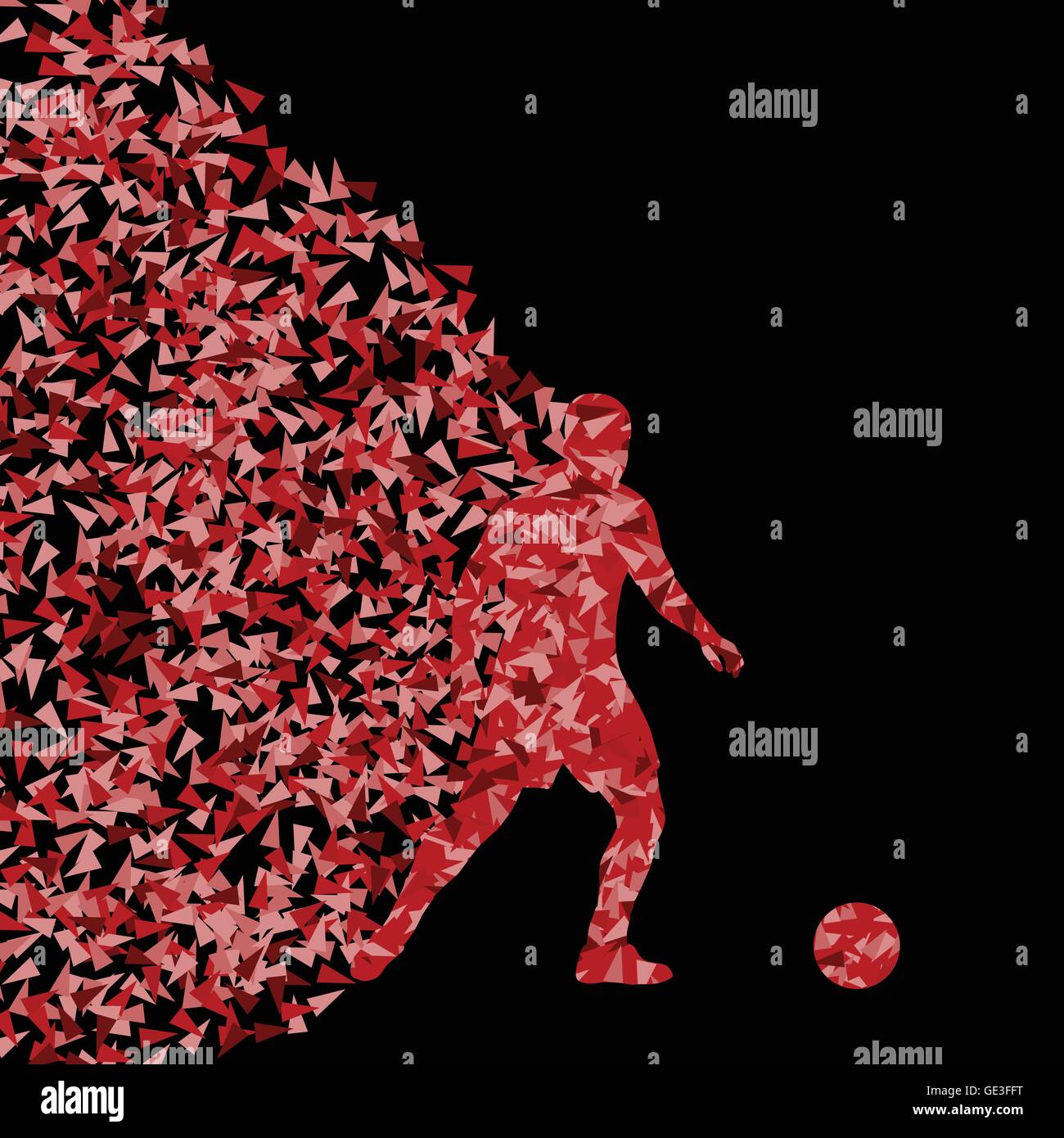 Soccer player winner vector background concept isolated on black made ...