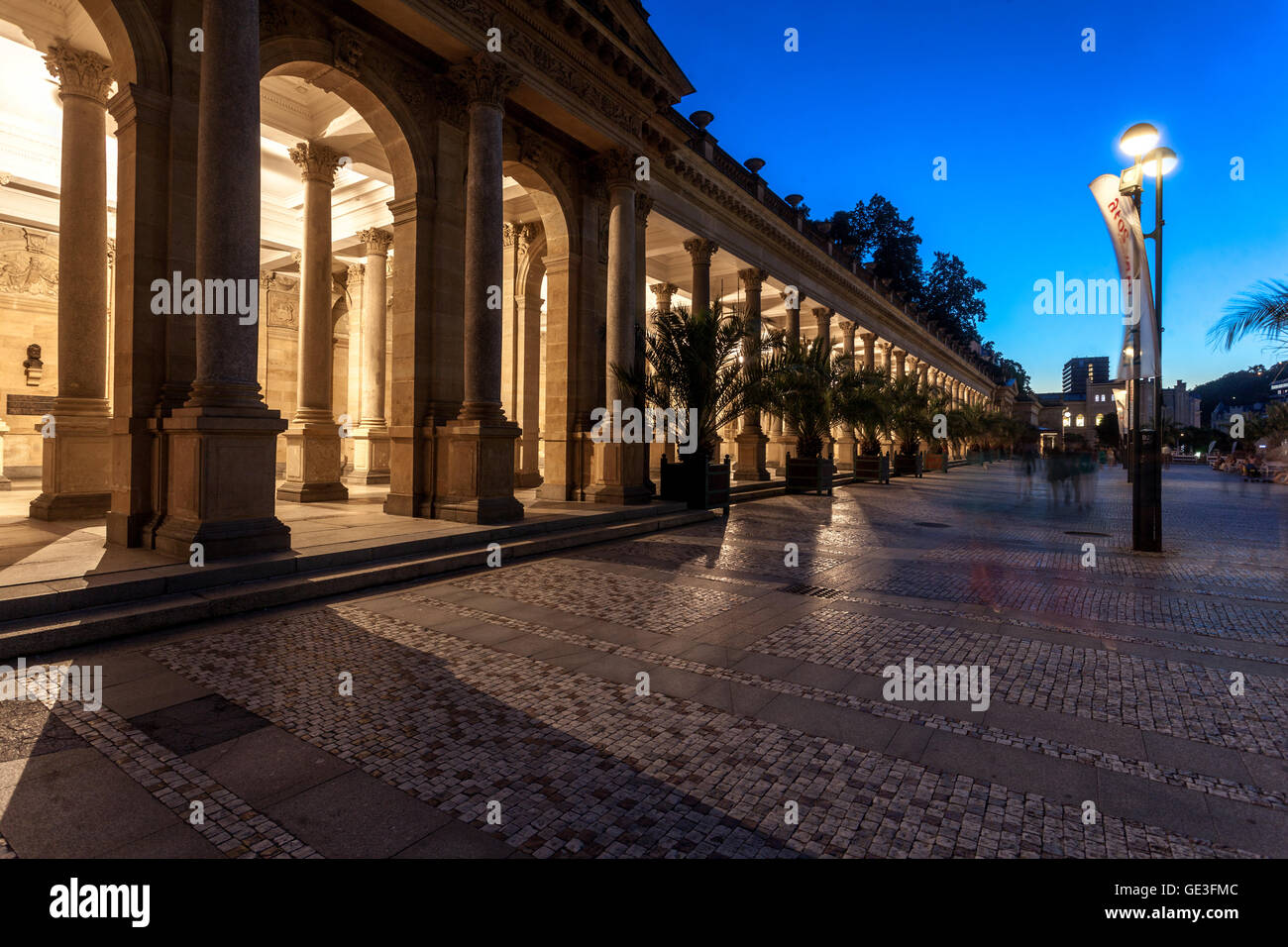 The Mill Colonnade, Neo-Renaissance, Karlovy Vary spa town, West ...