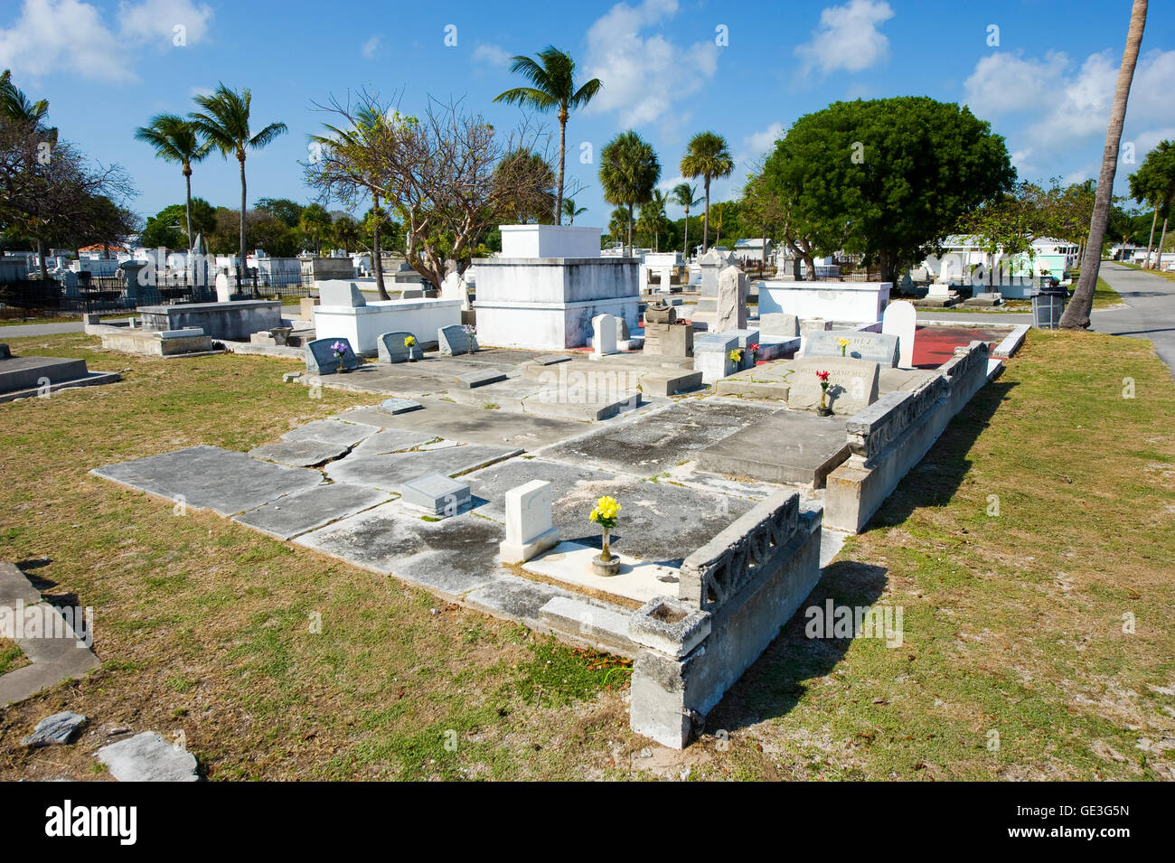 KEY WEST, FLORIDA, USA - MAY 02, 2016: The Key West cemetery is a 19 ...