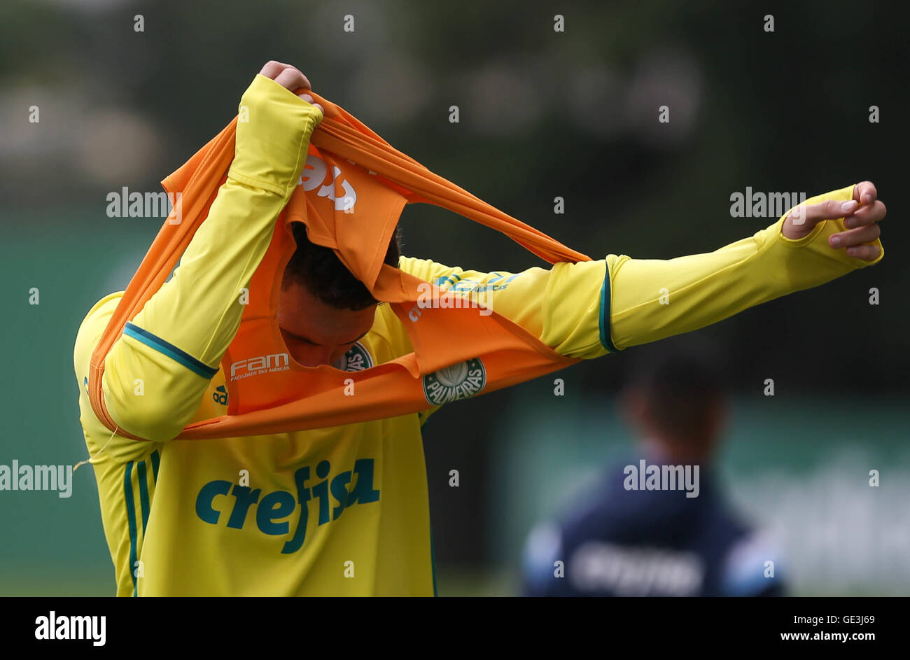 Moses player, SE Palmeiras, during training, the Football Academy Stock ...