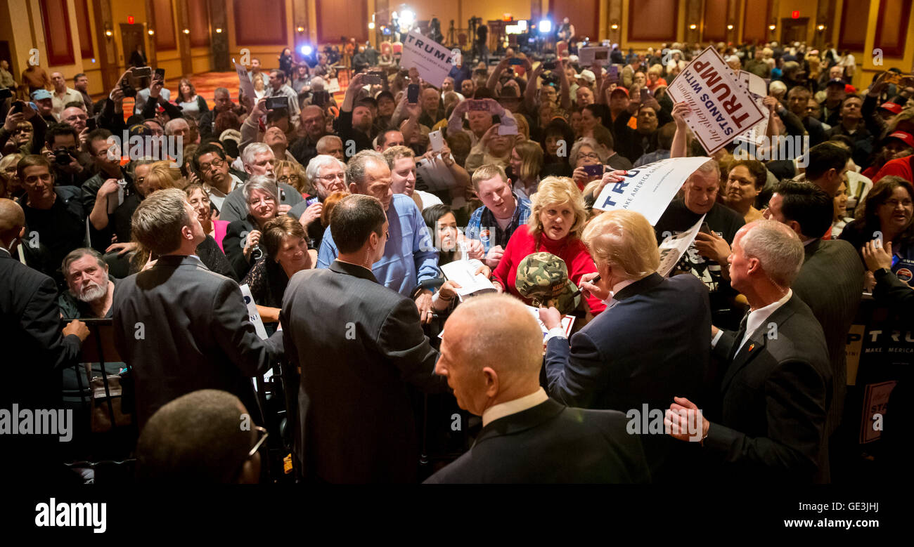 LAS VEGAS, NV - January 21, 2016: Donald J. Trump Rally at South Point ...