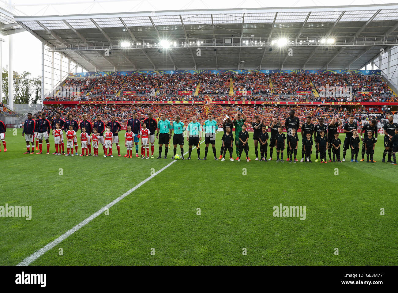 22.07.2016. Lens, France. Pre-season football friendly. Lens versus ...