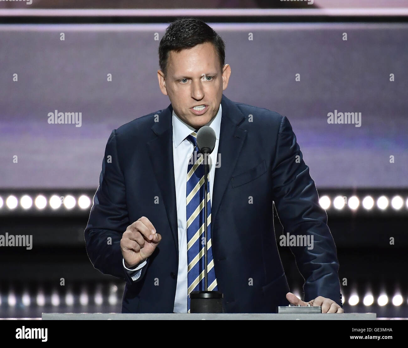 Cleveland, Ohio, USA. 21st July, 2016. Peter Thiel, Venture Capitalist ...