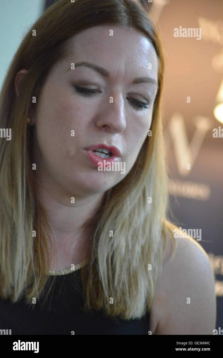 Manchester, UK. 22nd July, 2016. Hannah Emery, author, reading her new ...