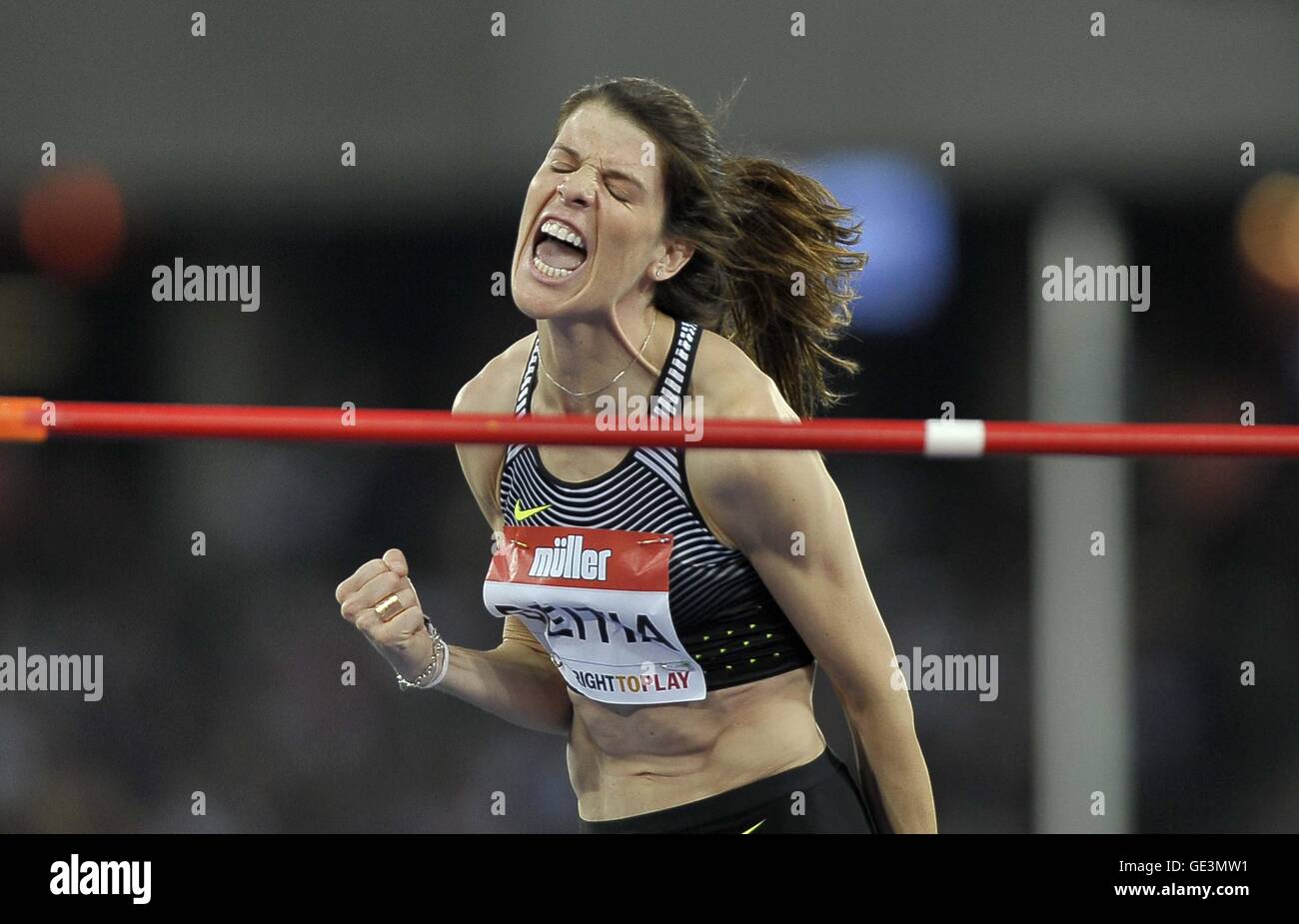 London, UK. 22nd July, 2016. Ruth Beitia (ESP) celebrates winning thw ...