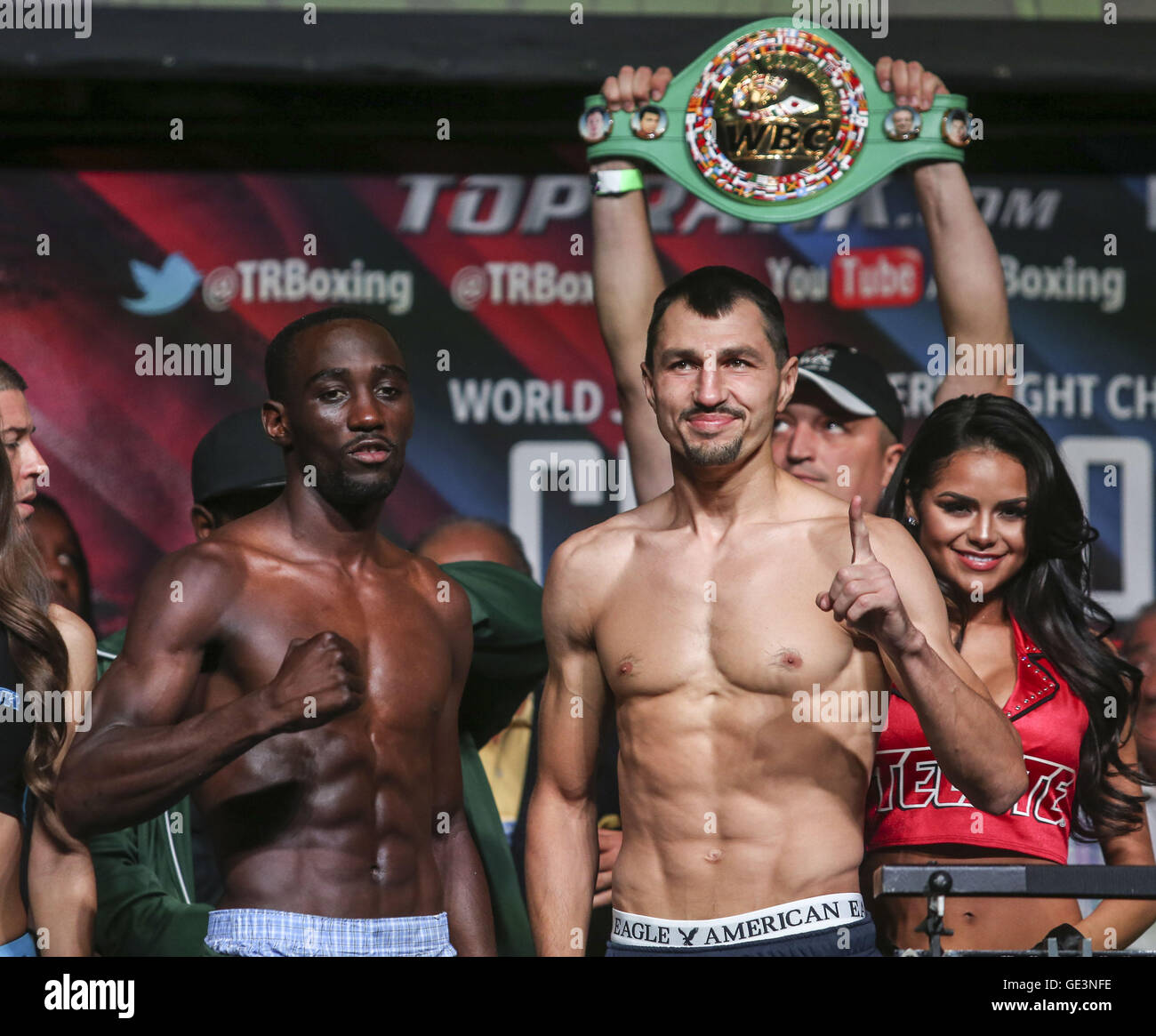 Las Vegas, Nevada, USA. 22nd July, 2016. Opponents Viktor Postol and ...