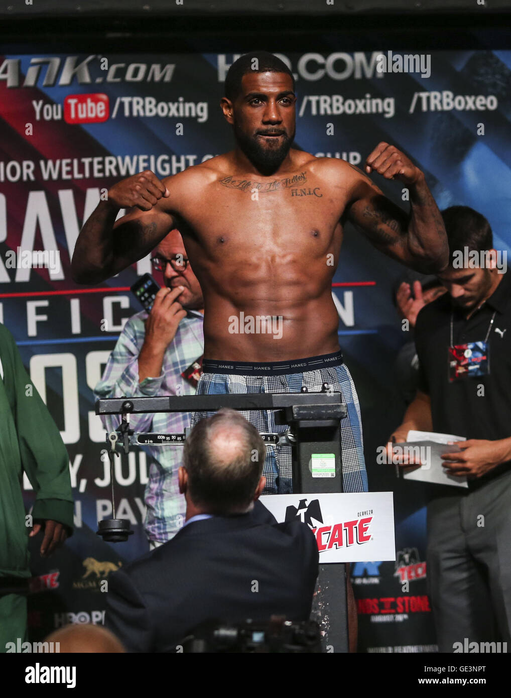Las Vegas, Nevada, USA. 22nd July, 2016. Steve Nelson steps on the ...